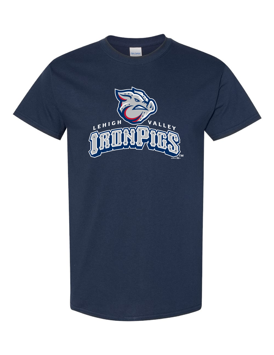 Lehigh Valley IronPigs Primary Logo Navy Tee – Lehigh Valley IronPigs ...