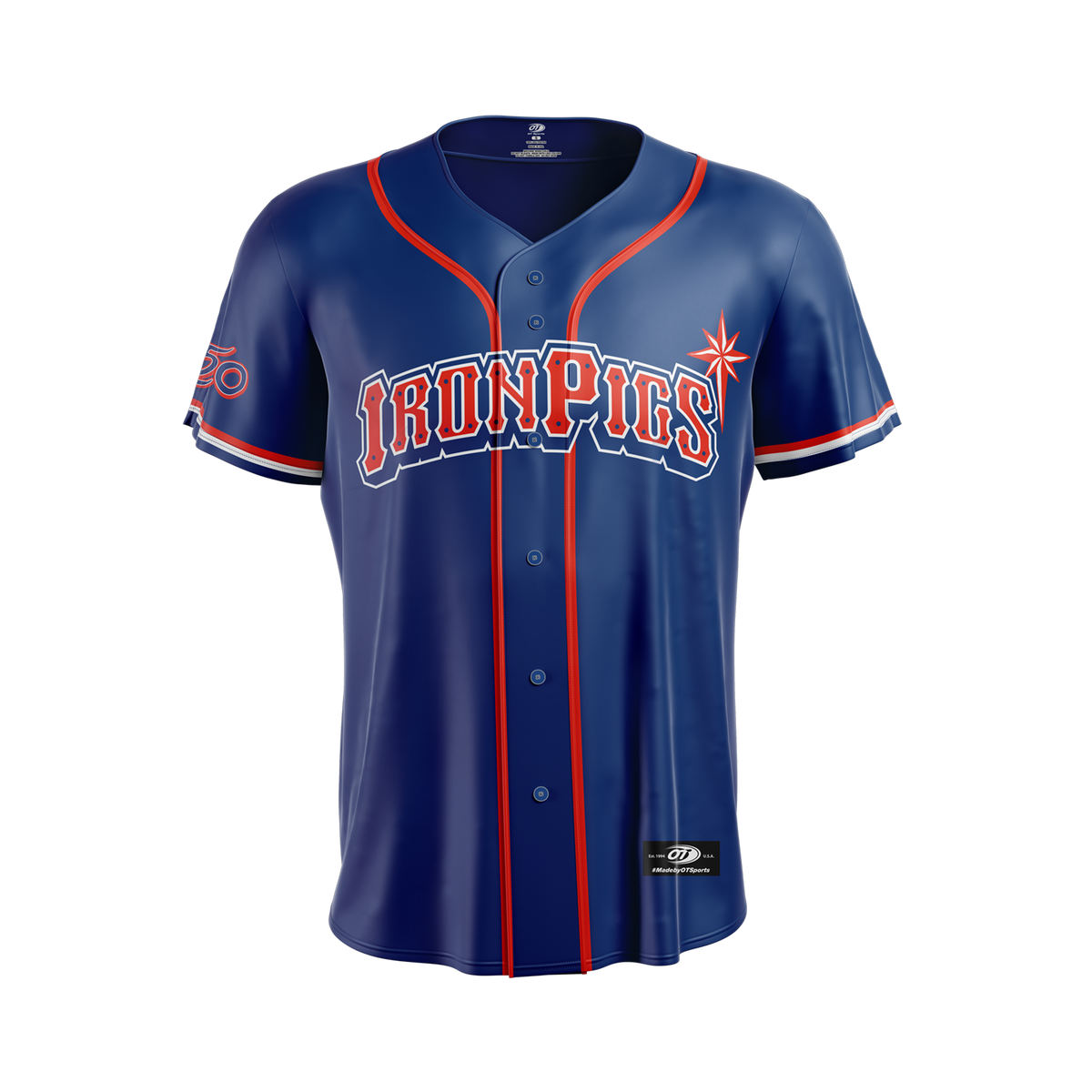 Lehigh Valley IronPigs BLUE USA 250 Jersey – Lehigh Valley IronPigs ...