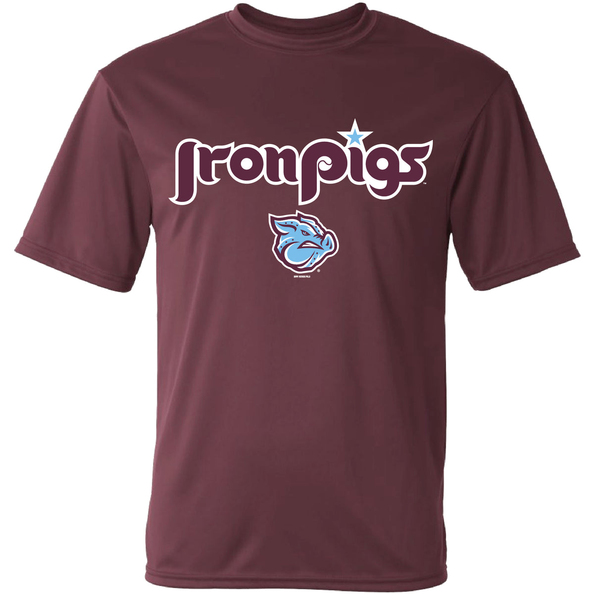 Lehigh Valley IronPigs Maroon Performance Tee – Lehigh Valley IronPigs ...